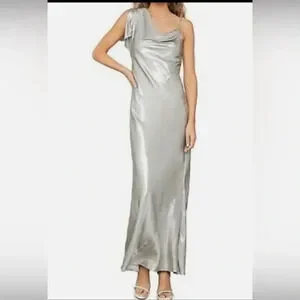 Dresses | Bcbg Maxazria Folmar Maxi Silver Dress | Poshmark